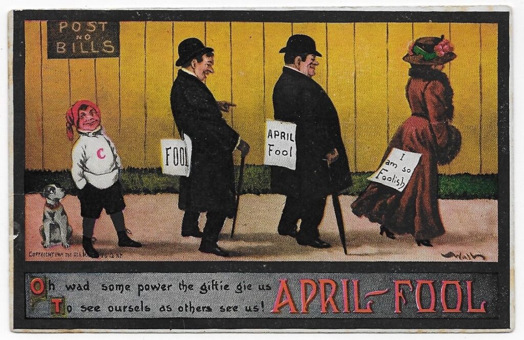 April Fools - History In The Mail | Postcards and Historic Papers