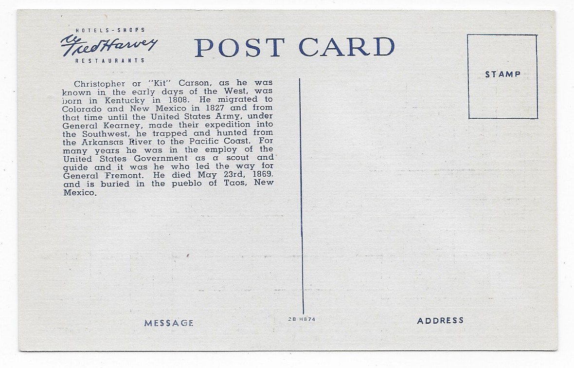 Kit Carson - circa 1936 - History In The Mail | Postcards and Historic ...