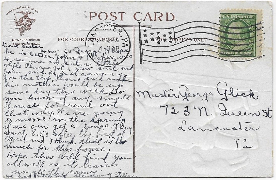 Aunt Stella Writes to Her Nephew - 1911 - History In The Mail ...