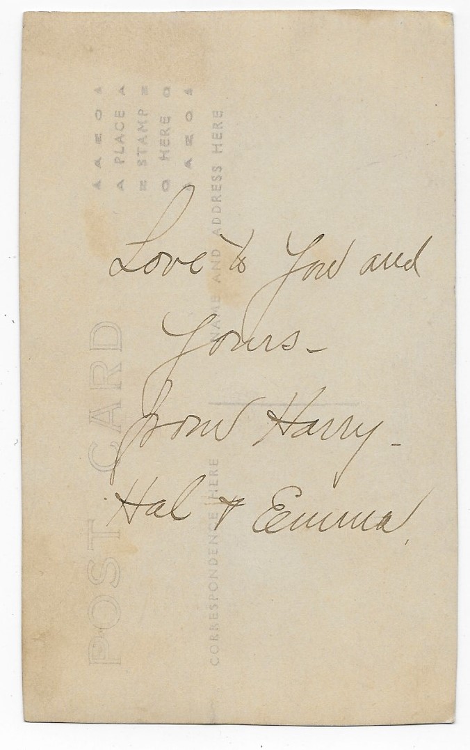 Love from Harry, Hal & Emma - circa 1915 - History In The Mail ...