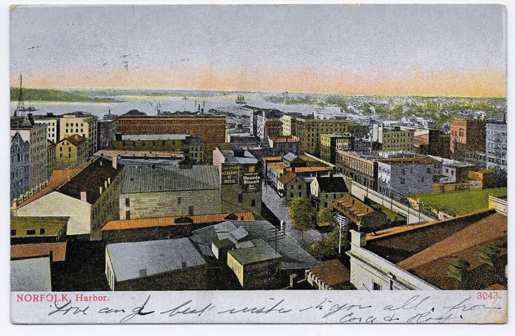 Cora and Roy Visit Norfolk Harbor - 1907 - History In The Mail ...