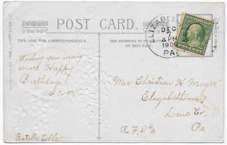 The Birthday of Christian Moyer - Elizabethtown, PA (1909) - History In ...