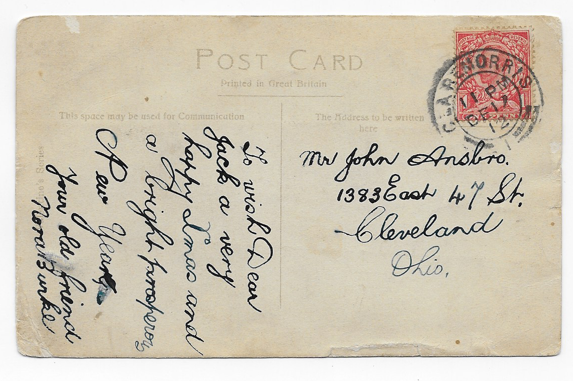 A Christmas Postcard from Ireland – Cleveland, Ohio (1912) - History In ...