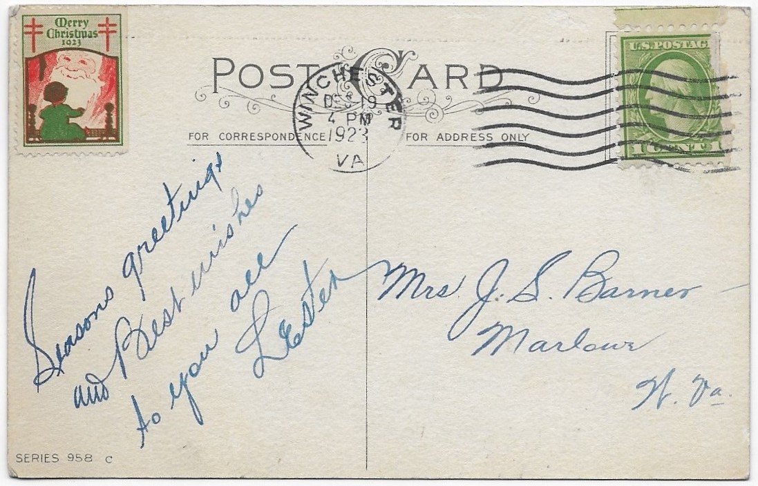“A Glad and Joyous Christmas” - Marlowe, West Virginia (1923) - History ...