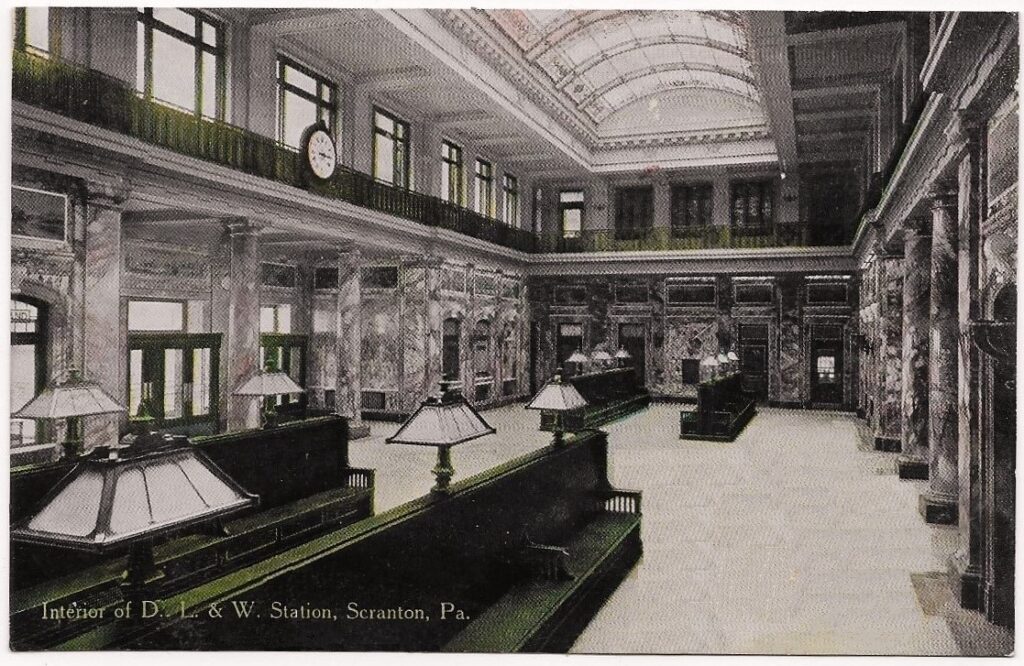 The Railroad Station in Scranton, PA (1910) - History In The Mail ...