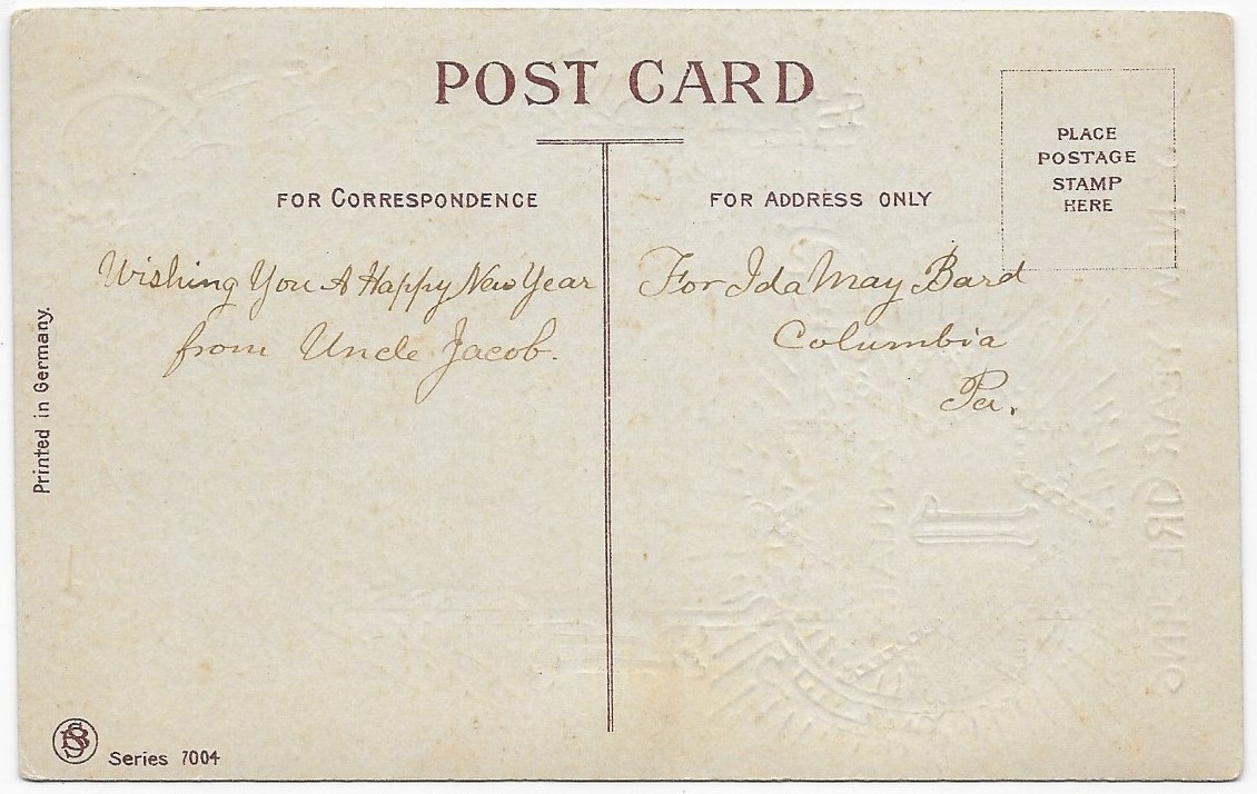 Uncle Jacob at the New Year - Columbia, PA (circa 1910) - History In ...