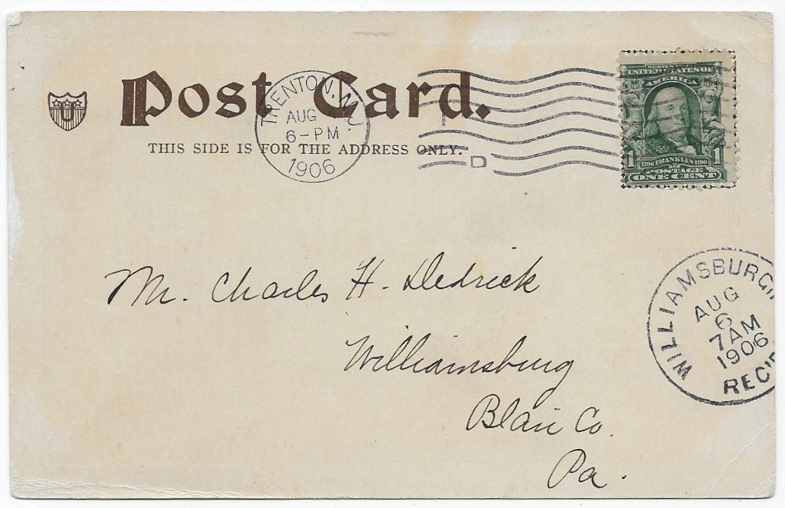 No Place Like Home - Williamsburg, PA (1906) - History In The Mail ...