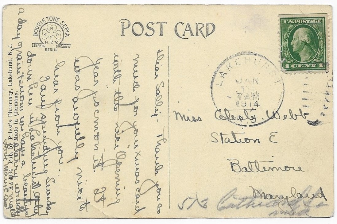 A Beautiful, Starry Night – Lakehurst, NJ (1914) - History In The Mail ...