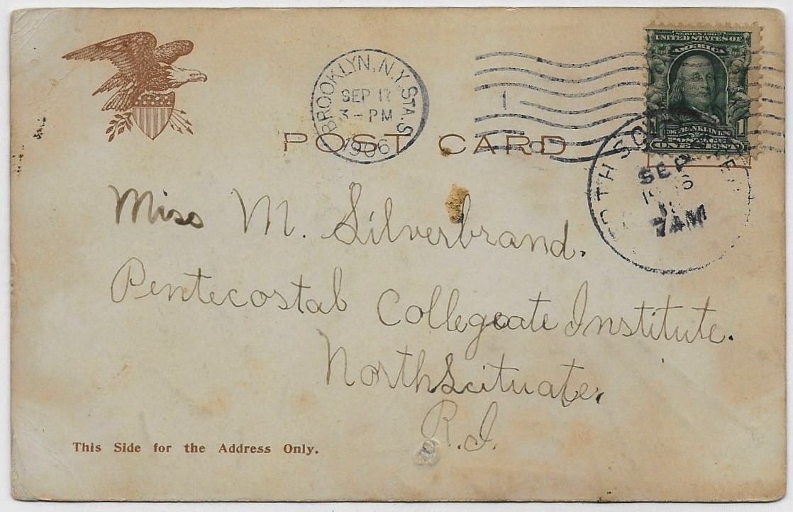 Miss Silverbrand Goes to Seminary - North Scituate, RI (1906) - History ...