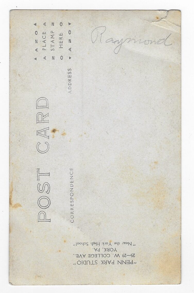 The Photograph of Raymond – York, PA (circa 1910) - History In The Mail ...