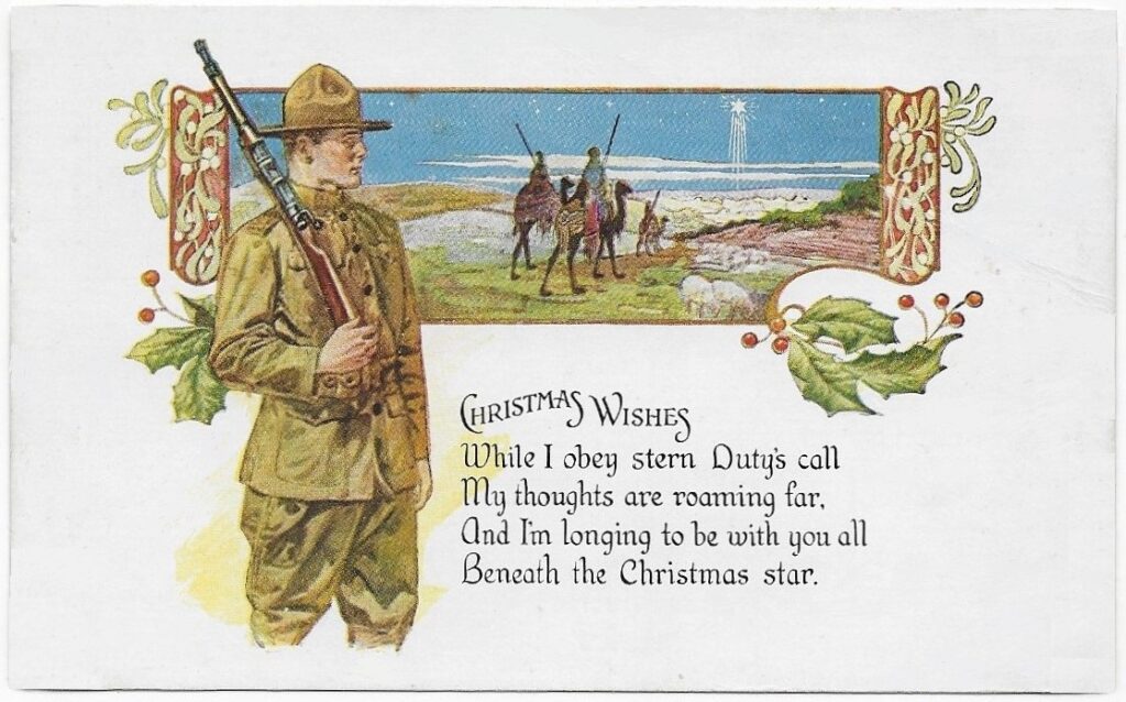 The Soldier at Christmas – circa 1918 - History In The Mail | Postcards ...