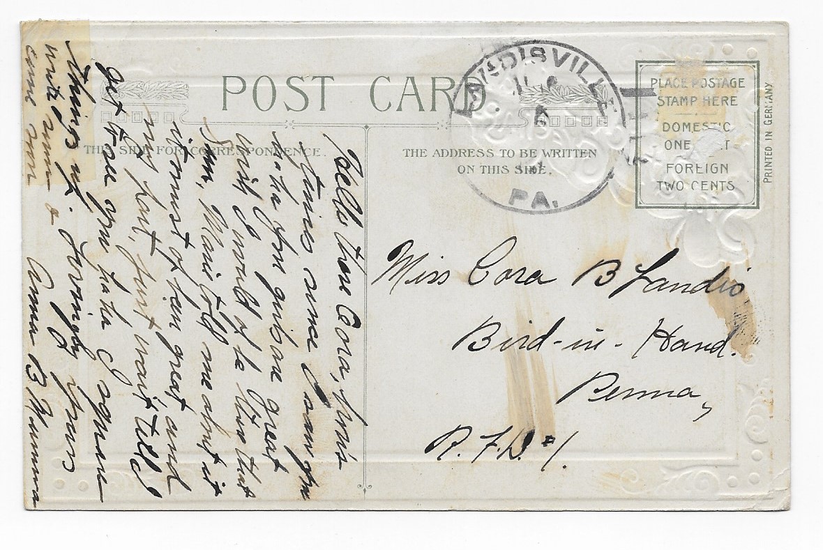 An Irish Scene for Cora – Bird-in-Hand, PA (1910) - History In The Mail ...