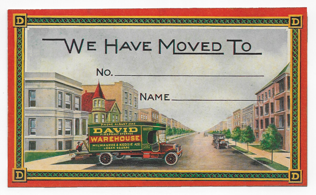 Moving and Storage by David – Chicago, Illinois (circa 1920) - History ...