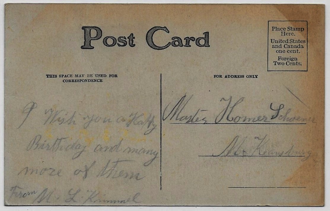 Homer Has a Birthday – McKeansburg, PA (circa 1910) - History In The ...