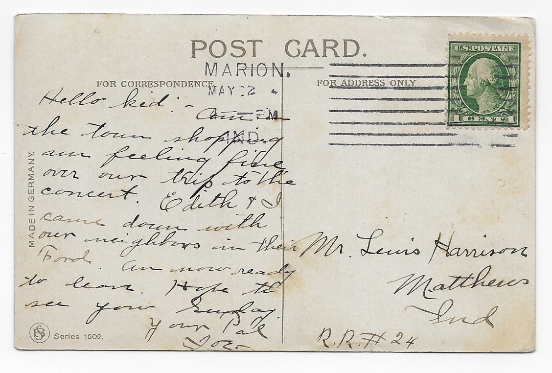 "Charming the Farmer" – Matthews, Indiana (circa 1910) - History In The ...