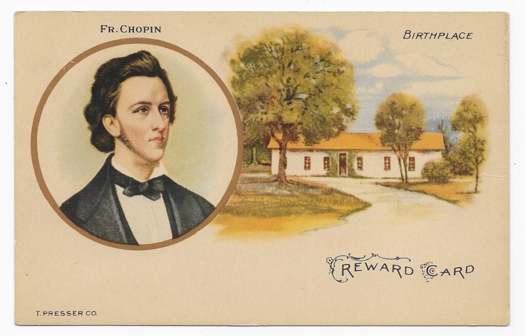 The Publisher Promotes Chopin – Theodore Presser Reward Card (circa ...