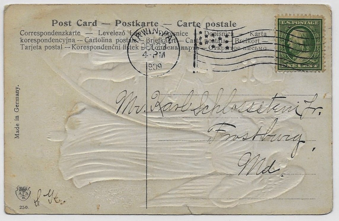 An Angel in Blue - Frostburg. Maryland (1909) - History In The Mail ...