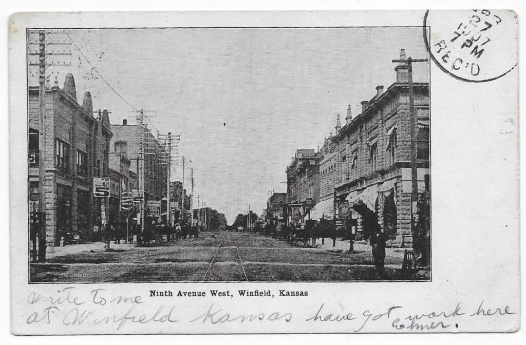"A Prairie Town" – Winfield, Kansas (1907) - History In The Mail ...