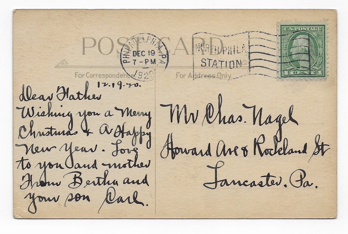 “Father Receives a Christmas Robin” – Lancaster, PA (1920) - History In ...