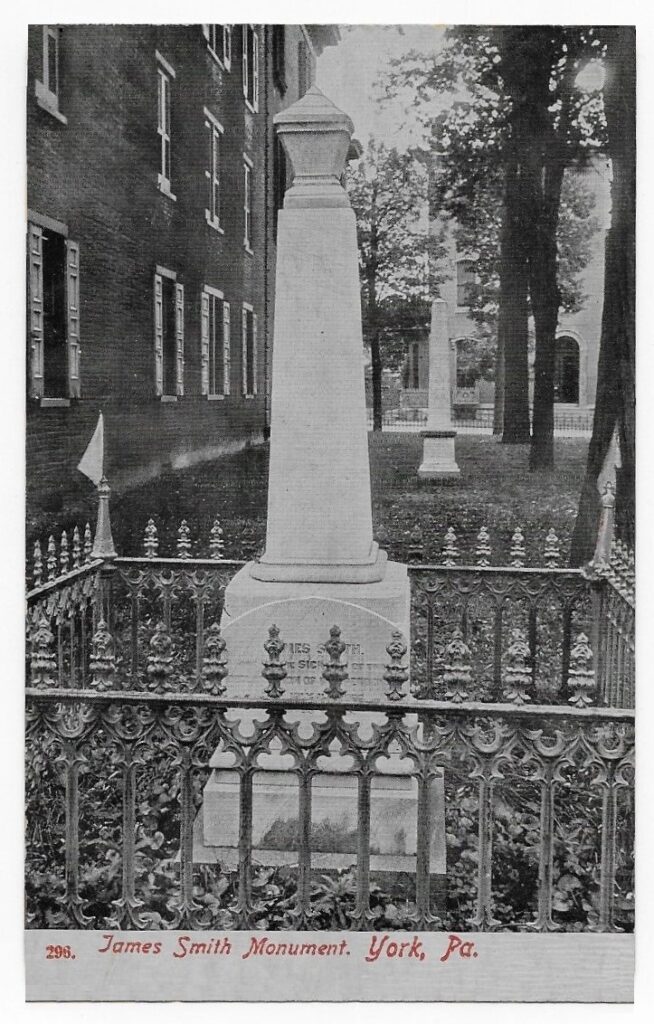 "The Monument to James Smith" – York, PA (circa 1908) - History In The ...
